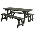 Kunkle Holdings, LLC Pine 5' Traditional Picnic Table with 2 Benches ...