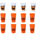 IOS Halloween Themed Reusable Kids Goblet Tumblers White Jack O Lantern ...