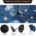 Blue Golden Butterfly Umbrella Folding Sun Umbrella Travel Auto Open ...