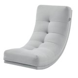 Loungie Hermione Linen Upholstered Gentle Rocking Chair with Padded ...