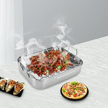 Cuisinart MultiClad Pro Stainless Steel Large Roaster with Handles, 16 ...