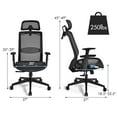 Costway Ergonomic Mesh Office Chair with Recliner, Lumbar Support, and ...