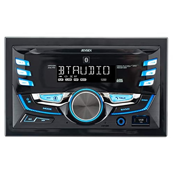 JENSEN MPR420 Receptor estéreo de coche doble DIN LCD de 7 caracteres ...
