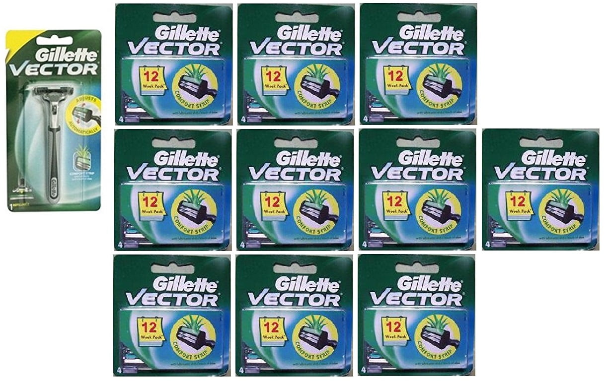 Vector Plus Razor Handle + Vector Plus Refill Razor Blades 4 ct. (Pack ...