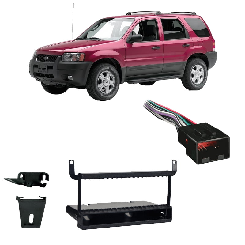 Fits Ford Escape 2001-2003 Single DIN Stereo Harness Radio Install Dash ...