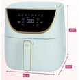 6-Quart Air Fryer with 8 Functions and a Touchscreen Display Aqua ...