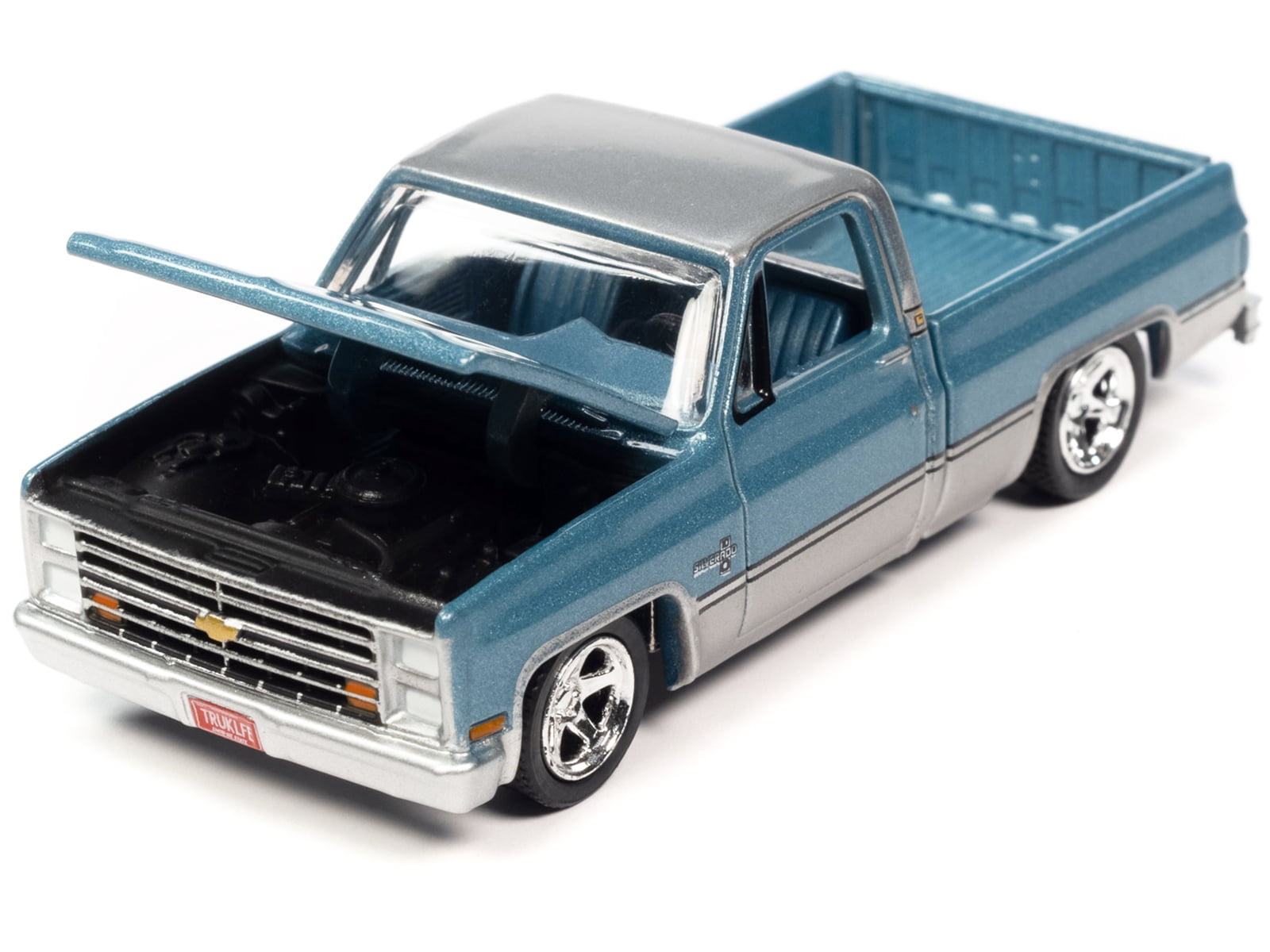 Diecast 1985 Chevrolet Silverado Fleetside Pickup Truck Light Blue ...
