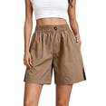 Binmer Womens High Waist Elaist Waist Shorts, Loose Fit Casual Summer ...