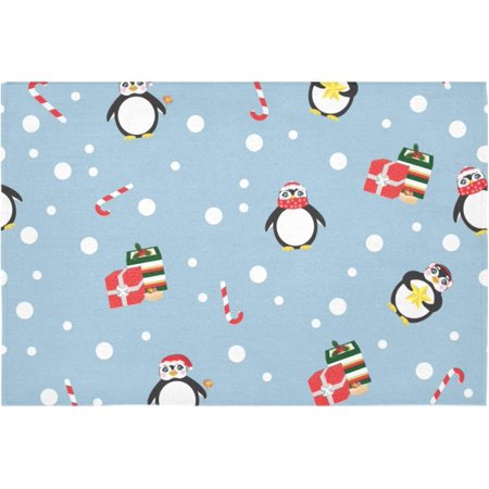 Cold Winter Snow Penguin Cloth Tablecloths for Rectangle Tables ...