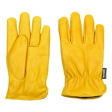 Heavy Duty Grain Cowhide Extra Wear Palm Leather Work Gloves, Saddletan ...