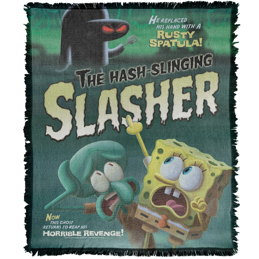 Spongebob Blanket, 50'x60' Hash Slinging Slasher Woven Tapestry Cotton ...
