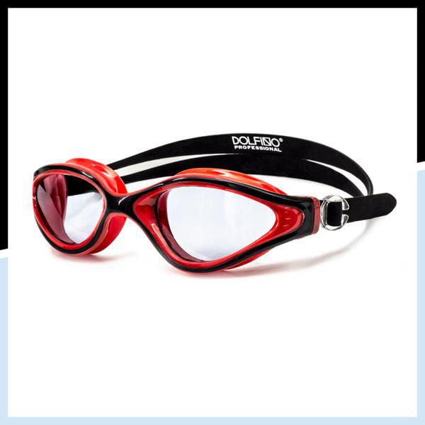 Dolfino Pro Performa Adult Swim Goggle - Red/Black, Adult Swim Goggle ...