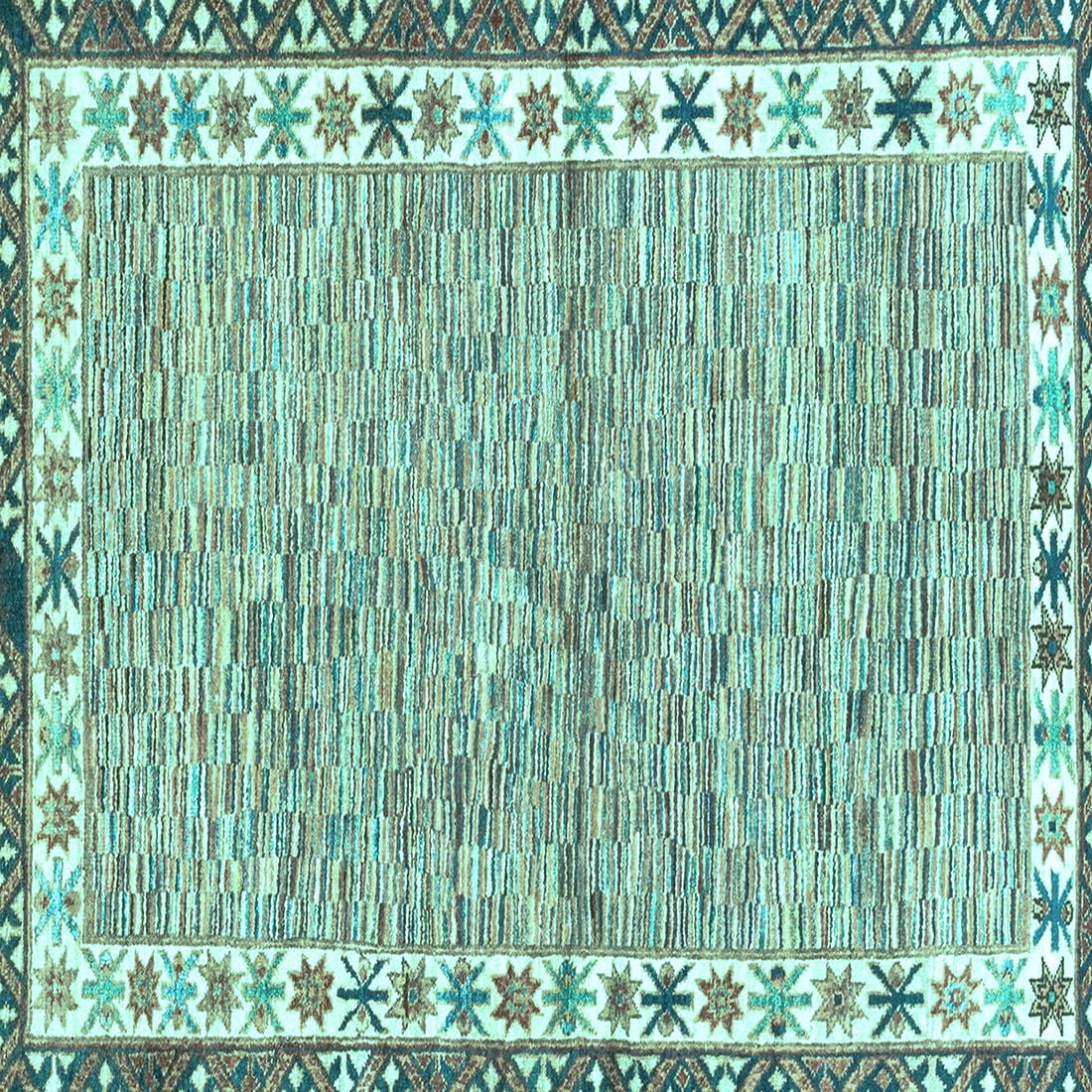 Ahgly Company Indoor Square Abstract Light Blue Modern Area Rugs, 6 ...