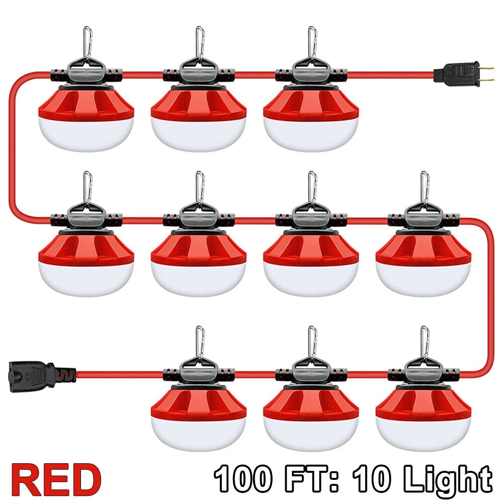 FungLam 100FT Construction Lights 100W 10000LM Super Bright Industrial ...