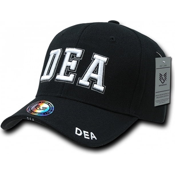 DeLuxe Law Enf. Caps, DEA, Black - Walmart.com