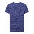Blue Cationic Stretch Comfort Mens Short Sleeve Henley Slim Fit T-Shirt ...