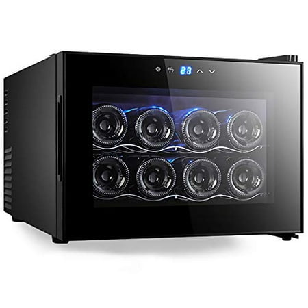 LLZH Mini Wine Cooler 8 Bottle, Thermoelectric Wine Cellar Fridge ...