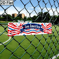 2D flat, a rectangular aluminum sign, Love America For home Decorative ...