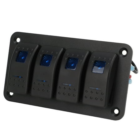 ON Off Toggle Switch Panel, Reinforced Design 4 Gang Rocker Switch Safe ...