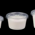 50 Pcs Food Containers with Lids Ice Cream Balls Cup Cake Cup Plastic ...