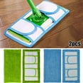 Green 2 Pack Reusable Reusable Microfiber Mop Pads for Swiffer Wet And ...