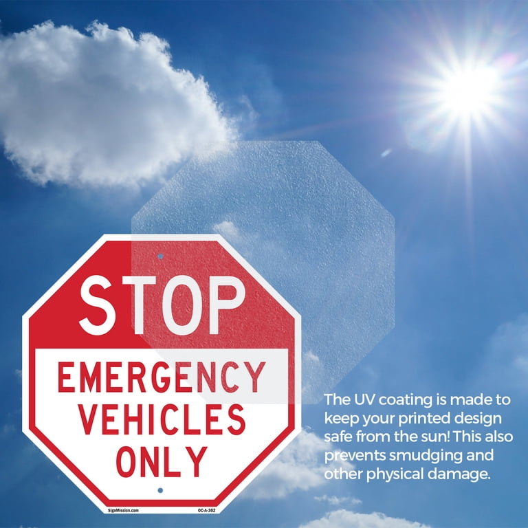 Emergency Stopping Only Sign