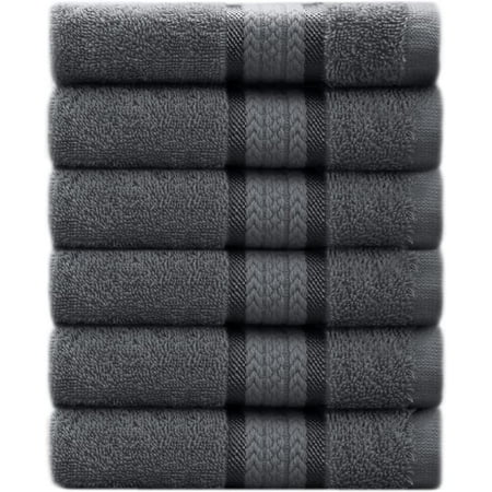 Cotton Bath Towel, Teal Blue 24x48 Pack of 6 Towels, Quick Dry, Highly ...