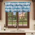 Blue Navy Wood Striped 2 Panels Kitchen Valance, Nautical Starfish ...