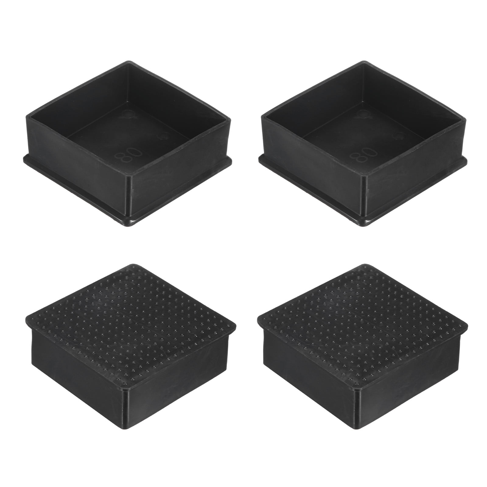 Uxcell 4-Pack Tapas para Patas de Muebles Cuadradas, 3.15" (80mm) Tapas ...