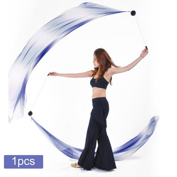 Velo de seda imitado suave Poi Throw Balls Streamer Stage Belly Dance ...