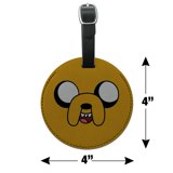 Adventure Time Jake Head Round Leather Luggage Card Suitcase Carry-On ...