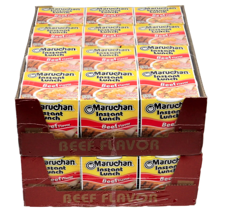 Maruchan Instant Lunch Cup O Noodles Beef Flavored Soup 24 Cups Per Box ...
