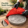 15.7 Inch Circular Silicone Stepping Stone Mold, Reusable DIY Concrete ...