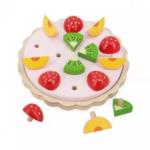 Click here for Janod Twist Fruit Pie - 15 Wooden Accessories - Di... prices