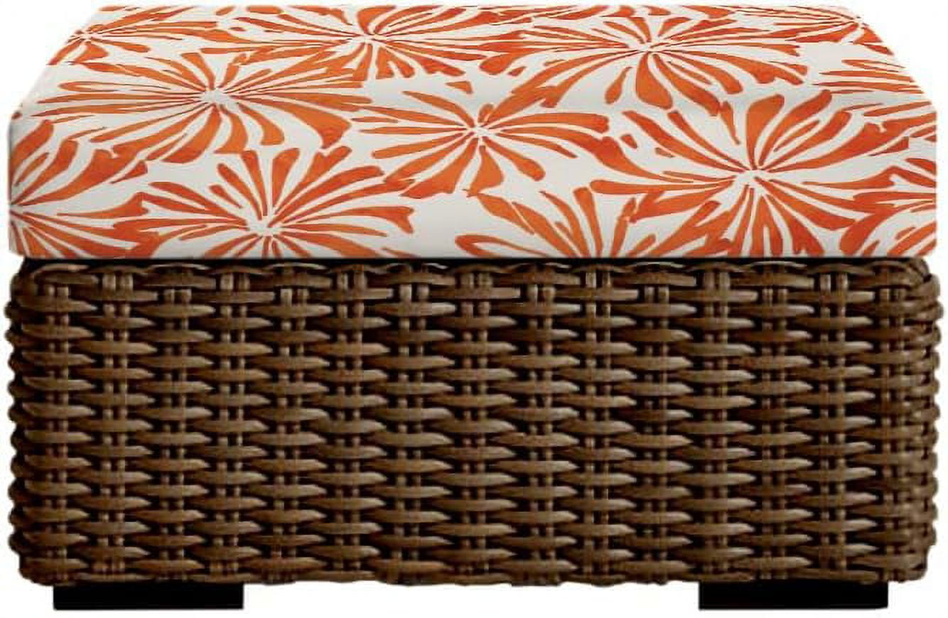 Indoor Outdoor Single Foam Ottoman Cushion, (24" X 24" X 4", Aria ...