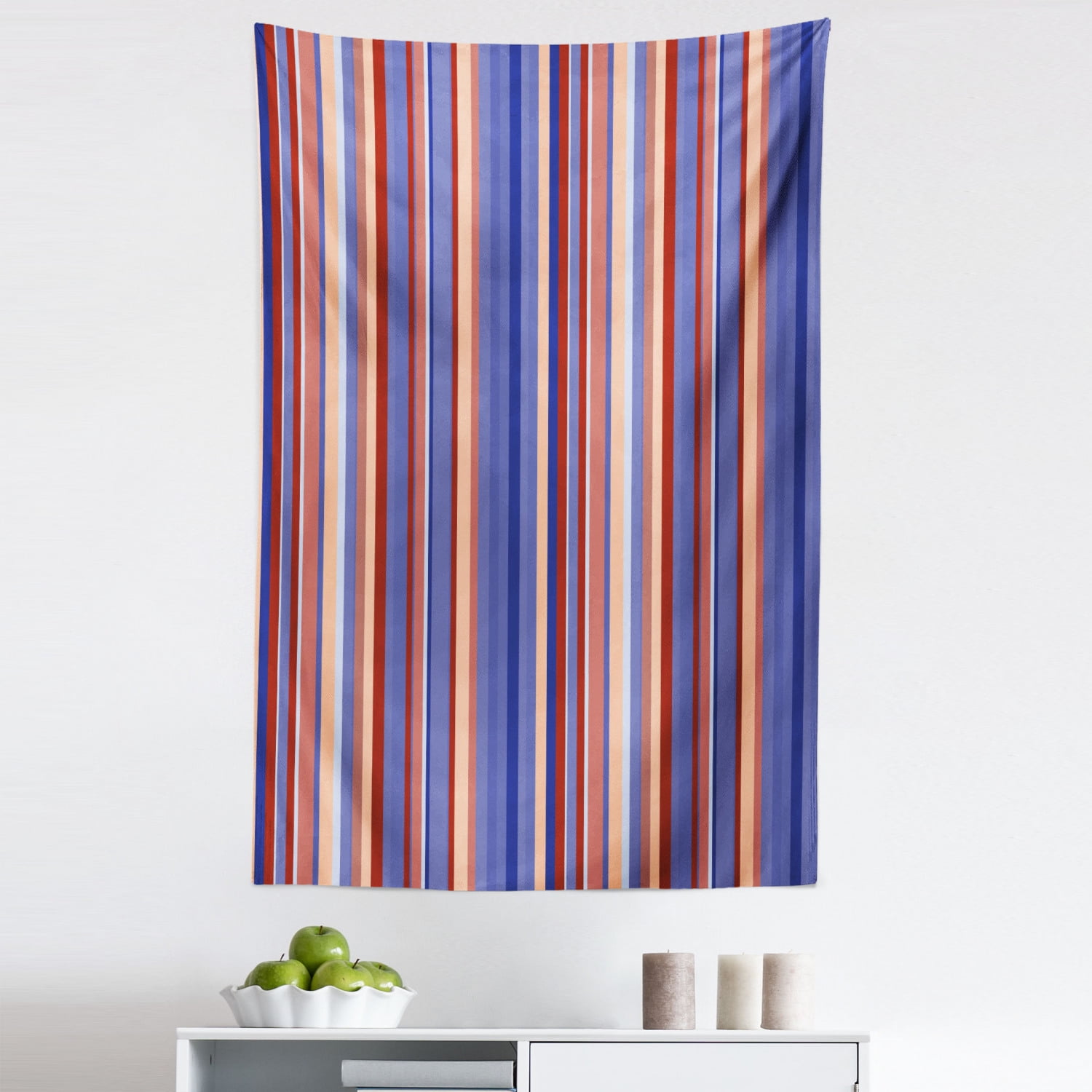 Abstract Tapestry, Gradient Color Vertical Stripes Lines Art Retro ...