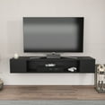 Decorotika Peti 53'' Wide Floating TV Stand for 61'' Screen, Black ...