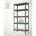 5-Tier Storage Shelves, Set of 2 Garage Storage, Boltless Assembly ...