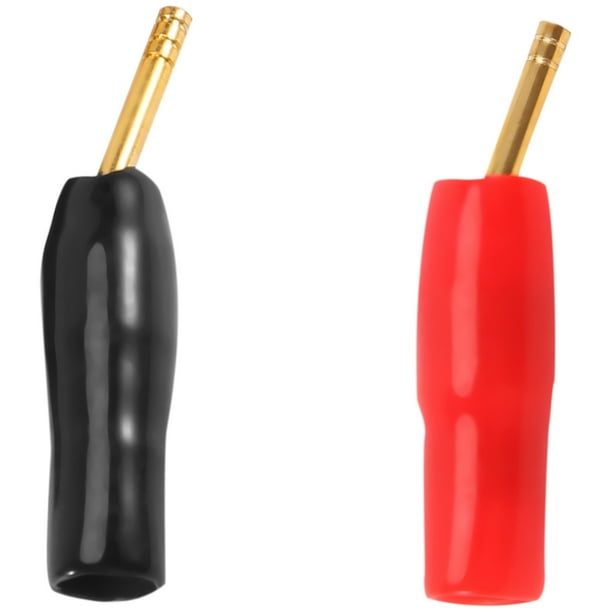 Qtmnekly 10-Pair 2mm Banana Plug Pin Screw Type, Audio Speaker Cable ...