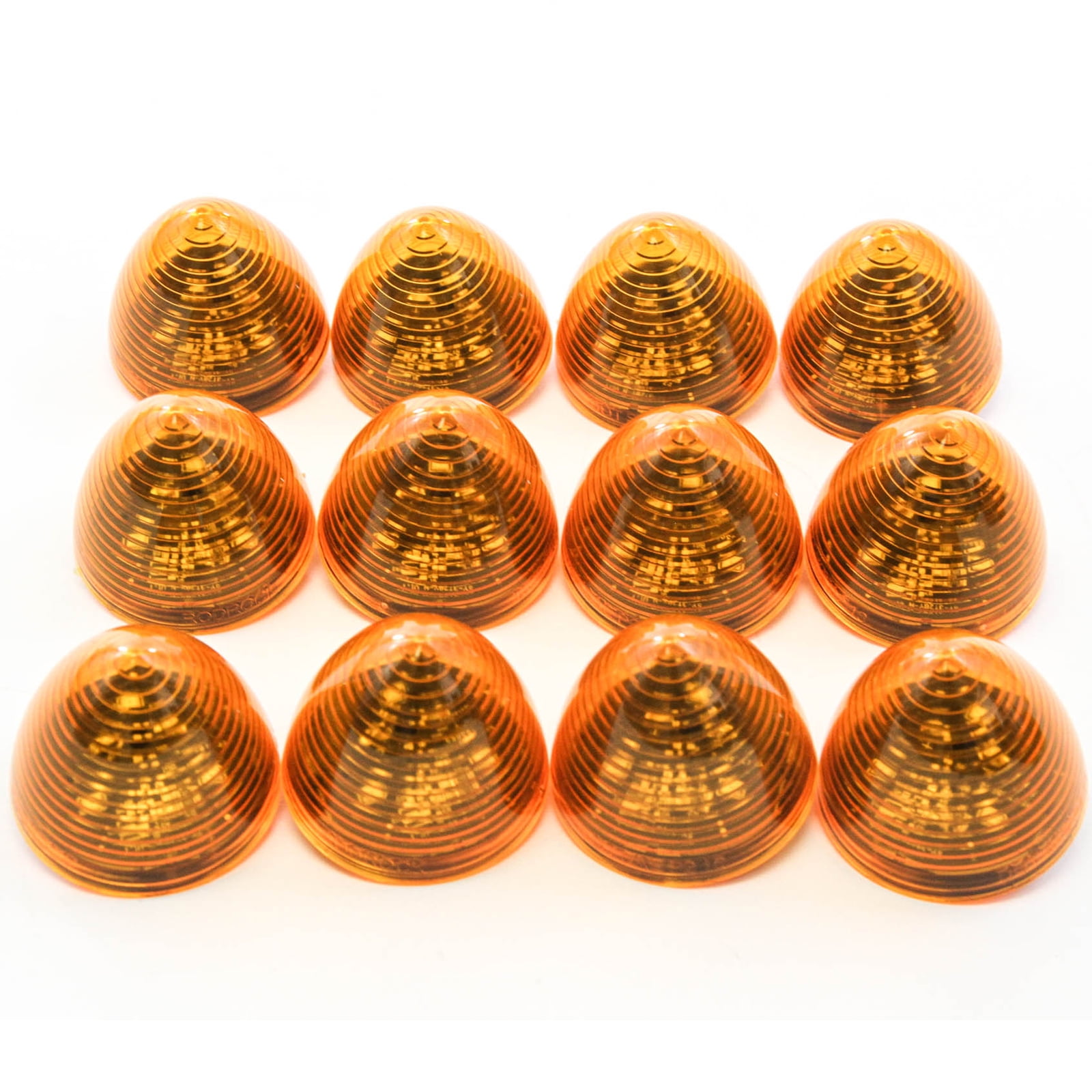 Red Hound Auto 12 Amber LED 2 inches Marker Beehive Cone Lights Trailer ...