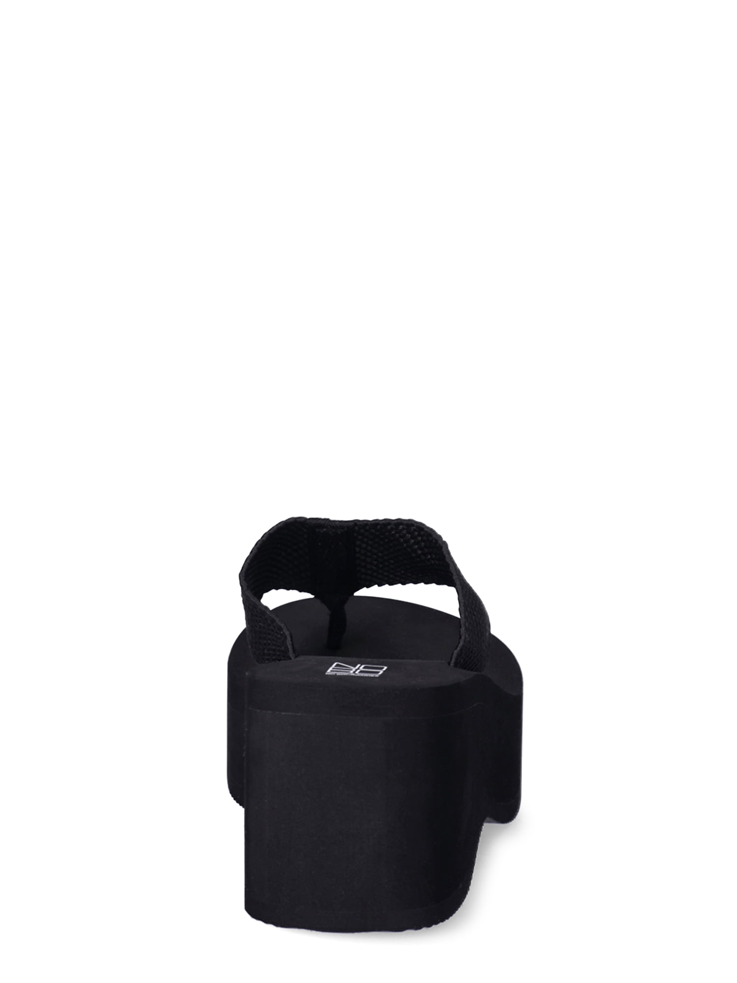 No Boundaries Women's Mid-Heel Platform Thong Wedge Sandals No Boundaries Women's Mid-Heel Platform Thong Wedge Sandals