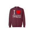 I Love Paris Heart Print Sweatshirts for Women Crewneck Graphic ...