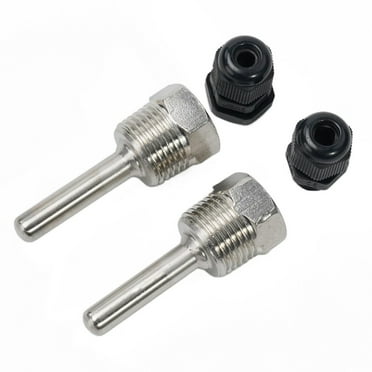 2Pc Thermowell G 1/2\" Thread For Temperature Sensor Immersion Sleeve ...