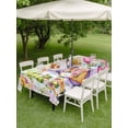 60x84 Inch Outdoor Tablecloth with Umbrella Hole Zipper Rectangle ...