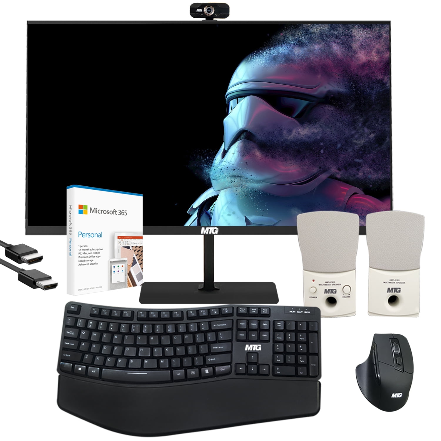 NEW MTG 24 Inch Desktop Computer Monitors Combo Accessory of Wireless ...