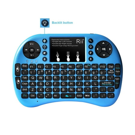 mini keyboard Rii Mini i8+ 2.4G Wireless Keyboard with Touchpad for PC ...
