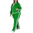 Haite Women's Plus Size 2-Piece Tracksuit - Oversized, Long Sleeve ...