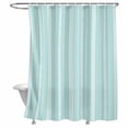 Aqua Green Stripes Shower Curtain, Classic Minimalist Stripe Modern ...