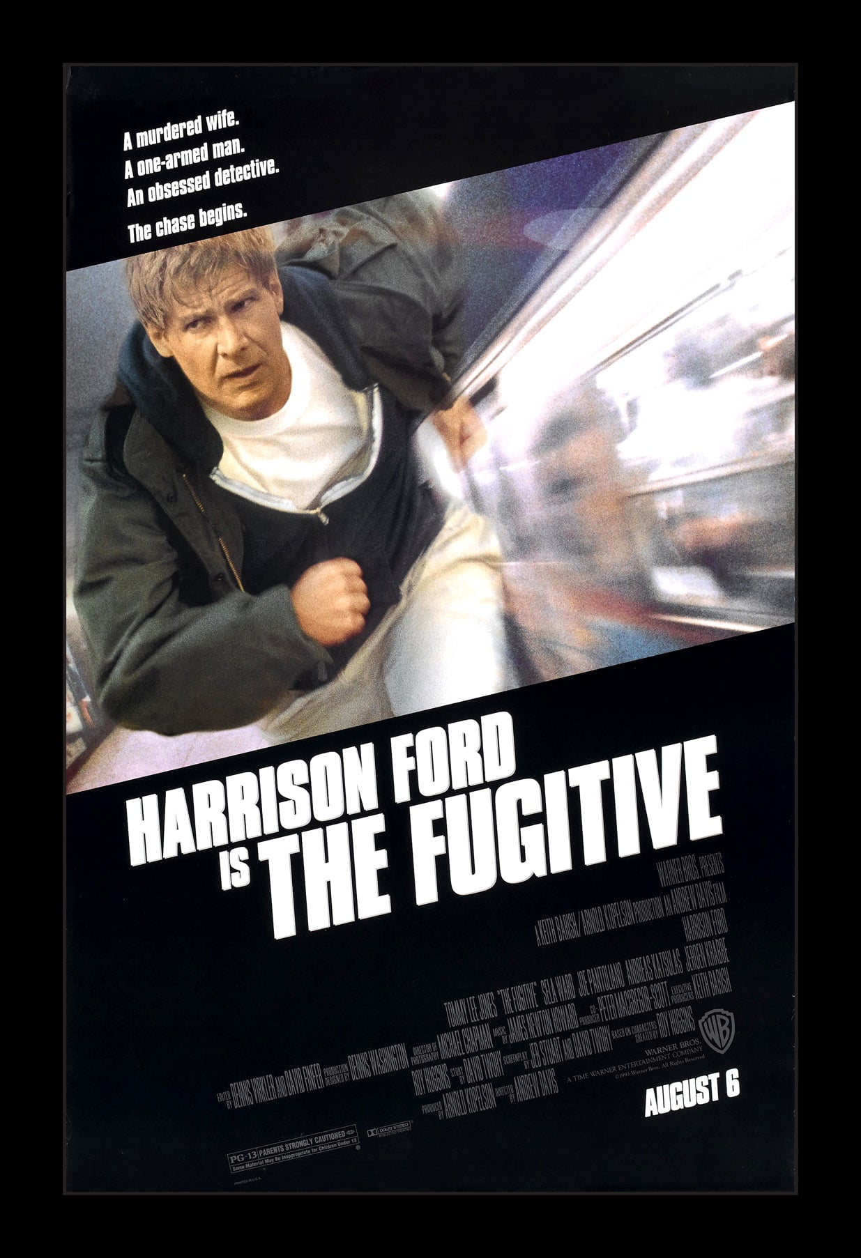 THE FUGITIVE - 11x17 Framed Movie Poster - Walmart.com