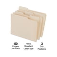 MyOfficeInnovations 3 Tab Heavyweight Manila File Folders Letter 50/Box ...